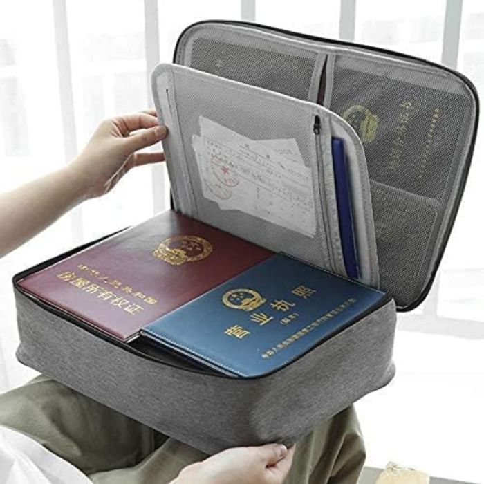 3 Layers Document Organizer Bag with Lock