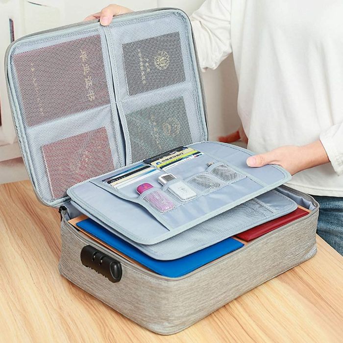 3 Layers Document Organizer Bag with Lock
