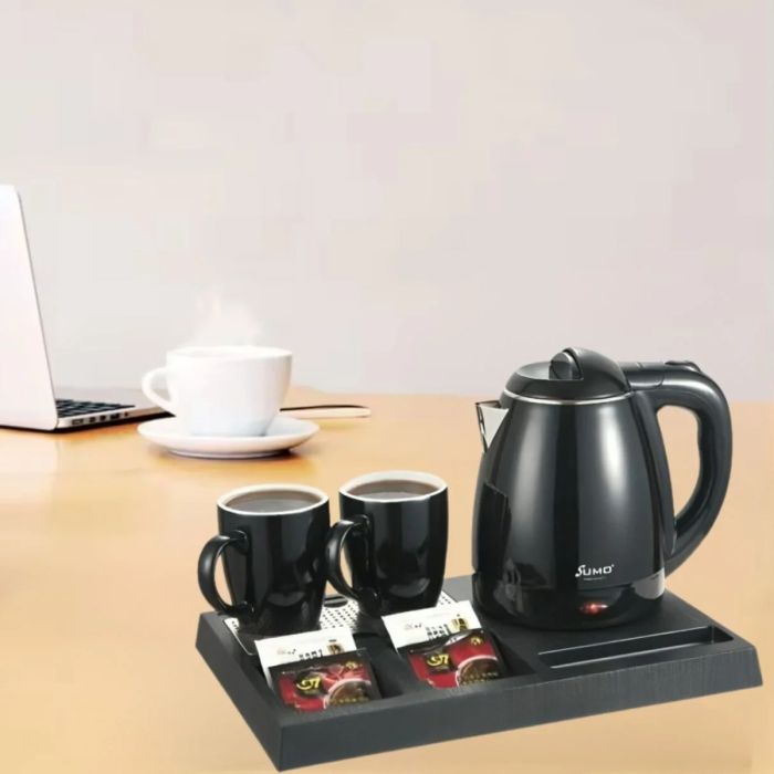 Electric Kettle Tray Set 1350W with 2 Cups by Sumo