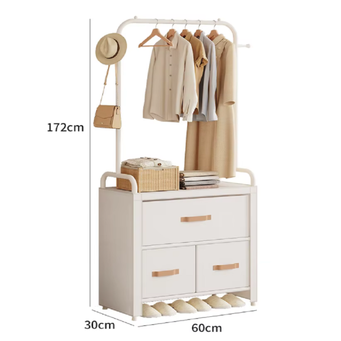 Multifunctional Clothes Hanger with 3 Drawers