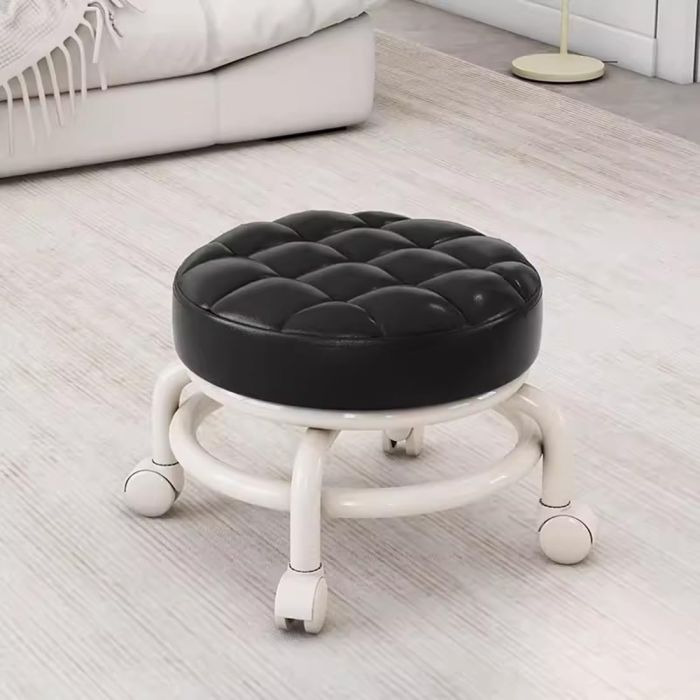 Round Rolling Low Chair With Wheel