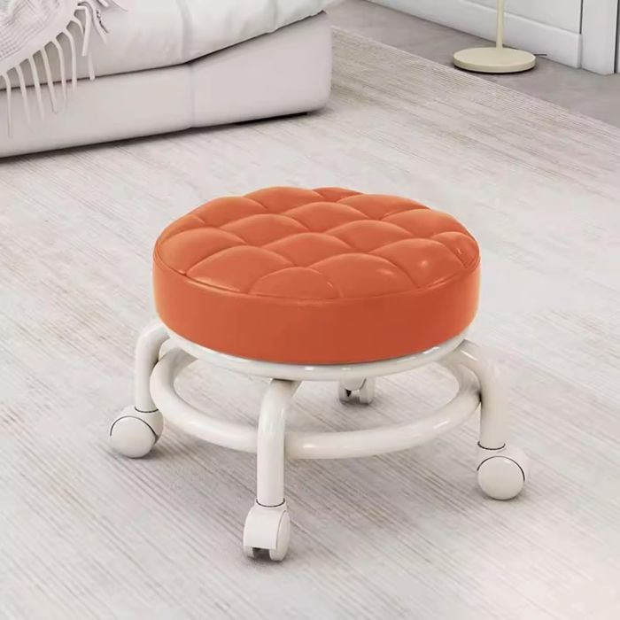 Round Rolling Low Chair With Wheel