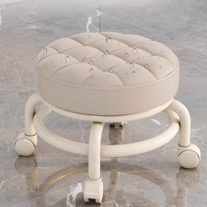 Round Rolling Low Chair With Wheel