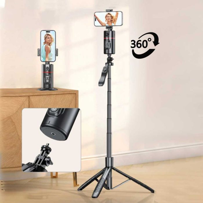 Smart 360° Face Tracking Stand with Tripod Base