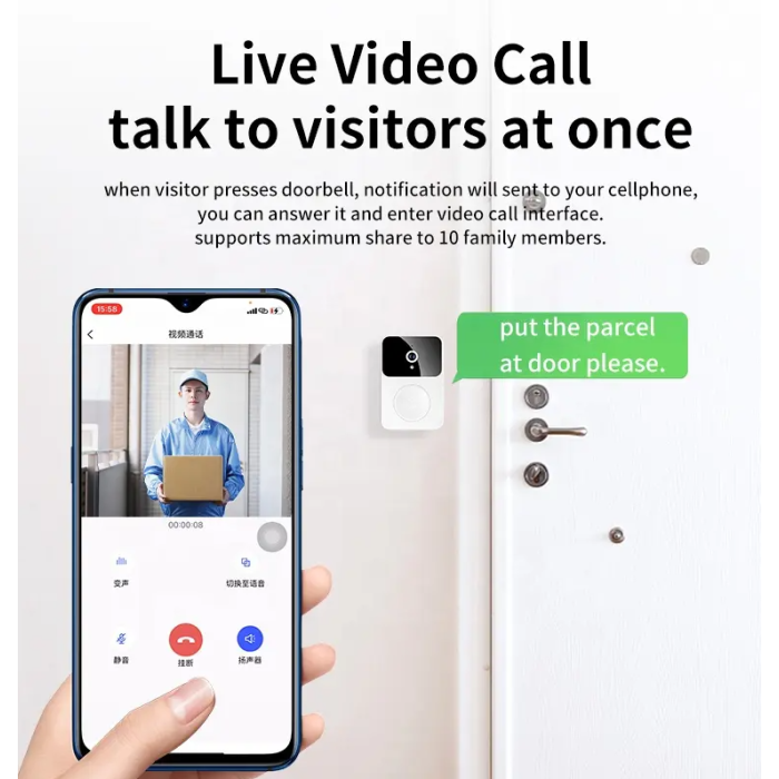 Smart Wireless Door Bell with Camera
