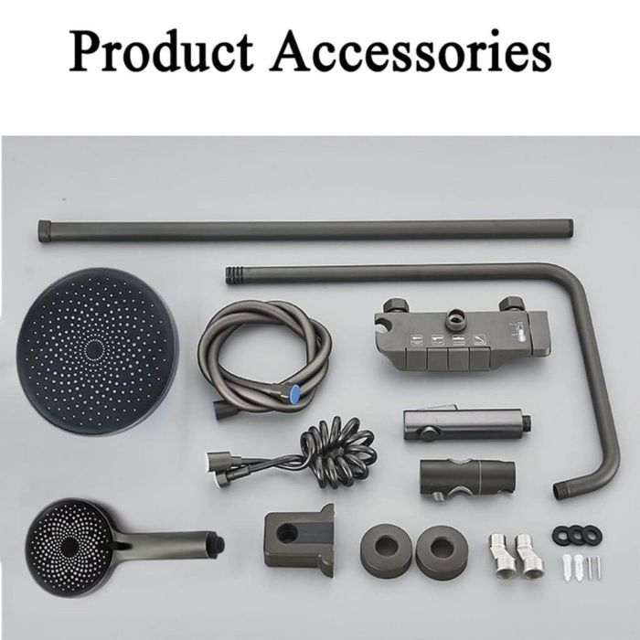 Wall Mounted Piano Key Shower with Digital Display