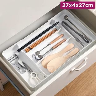 Expandable Drawer Organizer 5 Compartments 27 x 4 x 27cm