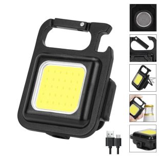 HI-TEX 3 IN 1 Rechargeable Multipurpose Keychain with Flash Light