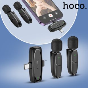 Hoco L15 Dual Wireless Lavalier Digital Microphone with Type-C and Lightning Receiver