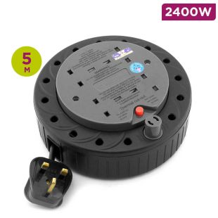 Beak 10Amp 4 way Extension Cable Reel 5M